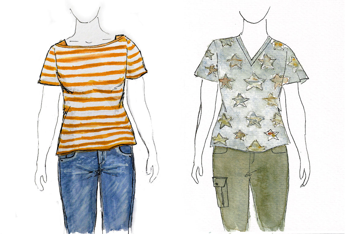 Simple sewing : Two knit Tees – sewTREEFROG